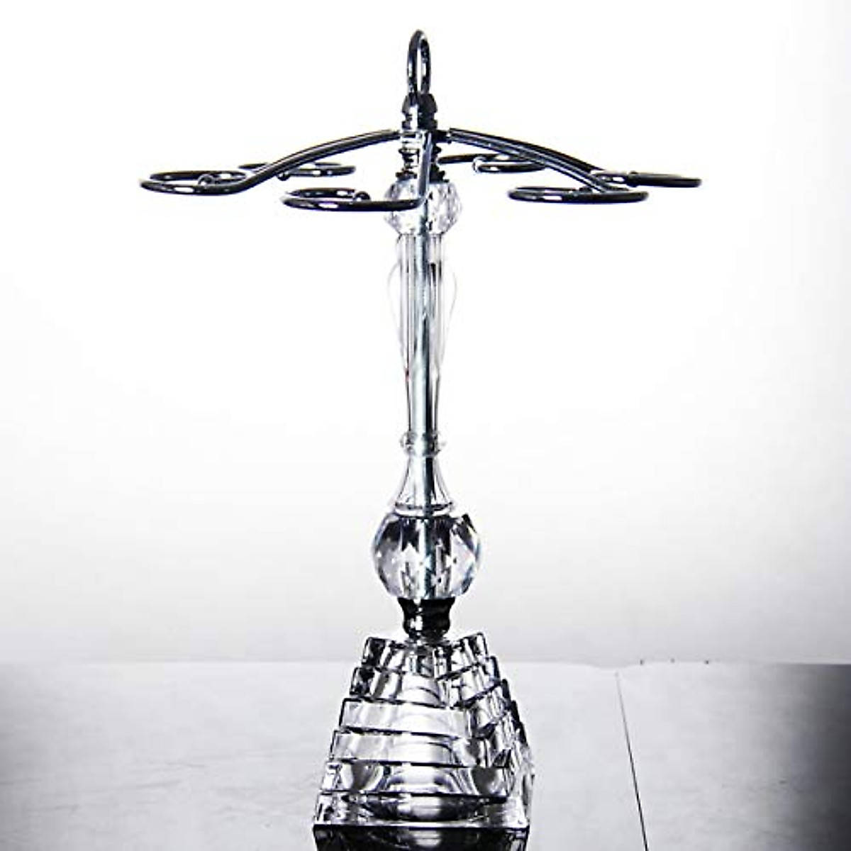 XINDAM 6 Hook Design Tabletop Stemware Rack/Rotate 6 Wine Glass Storage Holder Stand Air Drying Rack，Perfect for Bar, Wine Cellar, Basement, Cabinet, Pantry, etc