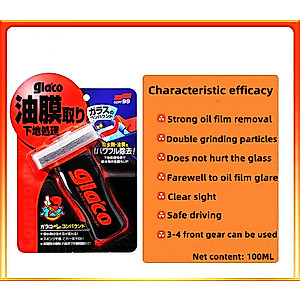 EMSUM Auto Glass Oil Film Remover, Glass Cleaner, Strong Decomposition of Glass Oil Film, Remove Dirt, Water Stains. Suitable for (windshields, Mirrors, car Windows and Household Glass Products)