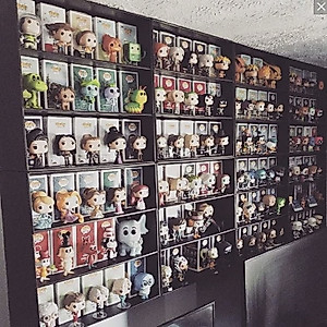 3 Pack, Classic Display Cases for 4 in. Funko Pop Collectible Toy Figures, Black Cardboard