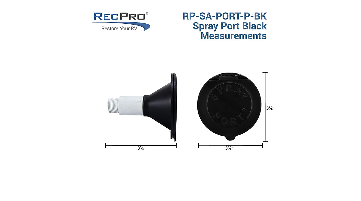 RecPro RV Exterior Spray Port Connector with Hose