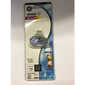 GE 24 Pieces 64683 Q50MR16FCCGRVLTP Reveal 50W EXN with Cover Glass MR16 Halogen Bulb 700 Lumens 3000 Hours