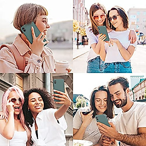 OuXul iPhone Xs Max Case - Liquid Silicone Phone 10 Pro Max Case, Full Body Slim Soft Microfiber Lining Protective iPhone Xs Max Case for Women/Men 6.5 Inch(Forest Green)