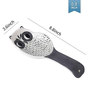 Ceramic Spoon Rest 3D Owl Spoon Holder Spatula Ladle Holder for Home Kitchen