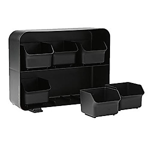 Mind Reader 6 Drawer Tea Bag Holder and Organizer, Black