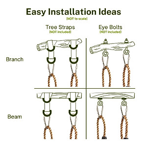 Wooden Tree Swing for Kids - ASTM F1148-21 Certified - Double Coated 16.5”x7.8” Wood Swing Seat for Outside - Weatherproof Adjustable Polyester Ropes - Outdoor or Indoor Kids Tree Swing Set - Backyard
