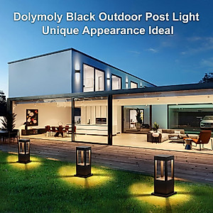 DMOYS Modern Landscape Path Light, Outdoor IP65 Waterproof Post Light Fixture, LED Minimalist Garden Floor Lamp Pillar Lantern Column Lamp for Lawn, Patio, Courtyard and Driveway Decoration