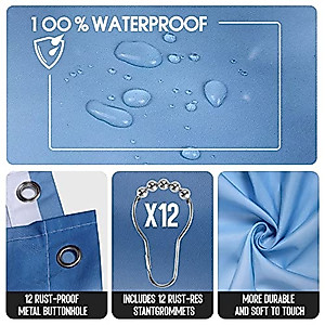 Christmas Shower Curtain Sets with Non-Slip Rugs and Toilet Lid Cover,Xmas Winter Snowman Bath for Bathroom 4 Piece Set with 12 Metal Hooks, Waterproof Bathroom Fabric ,72x72 inch