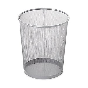 Rubbermaid Commercial Concept Collection Mesh Metal Wastebasket/Trash Can/Bin, 5 GAL, Silver (FGWMB20SLV)