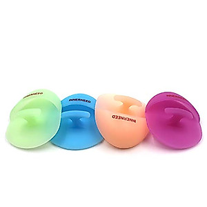 INNERNEED Super Soft Silicone Face Cleanser and Massager Brush Manual Facial Cleansing Brush Handheld Mat Scrubber For Sensitive, Delicate, Dry Skin (Pack of 4)