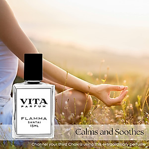 Vita Parfum Sandalwood Perfume Oil, Sandalwood Oil Roll On Perfume, Santal Perfume Oils for Women, Sandalwood Perfume for Women, Non Toxic Perfume, Travel Perfume, Roll On Oil Perfume, 15 ml