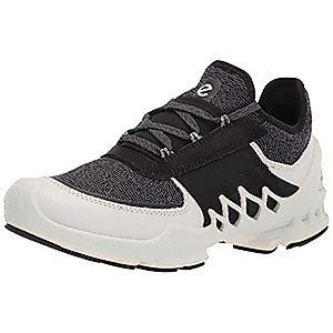 ECCO Women's Biom AEX Knit Slip On Cross Trainer, White/Black, 9-9.5