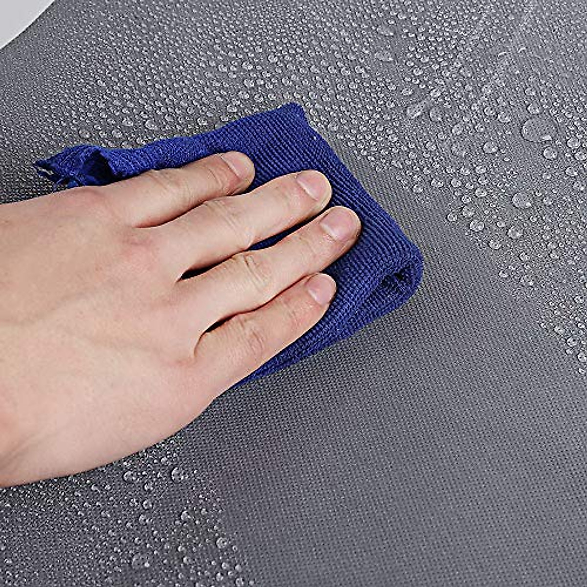 YYAO Portable Clothes Closet Non-Woven Fabric Wardrobe Closet Double Rod 12 Storage Shelves Clothes Organizer Armoire,Gray