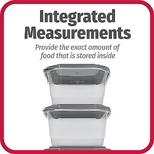 GoodCook EveryWare 24-Piece BPA-Free Plastic Food Storage Containers with Lids (Set of 12), Clear/Grey