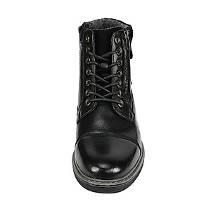 Bruno Marc Men's Motorcycle Boots Oxford Dress Boot,Black,Size 12,PHILLY_10