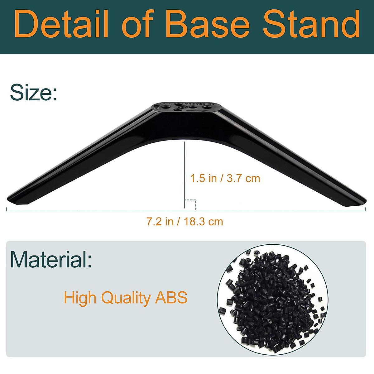 Yaotieci TV legs for TCL TV Stand legs, for Roku TV Stand Legs for TCL 32 inch 32S330 32S327 32S325 32S321 32S305 32S301, TV feet Stand Base for TCL with Screws, Easy to Install