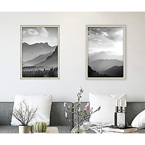 MCS Studio Gallery 20 x 28 Poster Frame Gray Woodgrain, Vertical & Horizontal Wall Hanging Large Picture Frame for Photos, Posters & Art Prints (2-Pack)