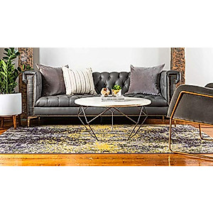 Unique Loom Estrella Collection Distressed, Abstract, Dark Colors, Modern Area Rug, 3 ft 3 in x 5 ft 3 in, Gray/Beige