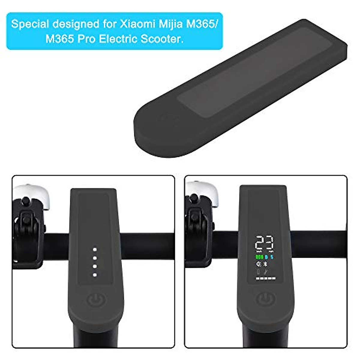 TOMALL Waterproof Silicone Protective Cover Case Central Control Panel Dust Proof Protective Shell Dashboard Cover Protective Compatible for Xiaomi Mijia M365/M365 Pro Electric Scooter