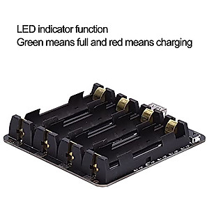 18650 Battery Holder Case , Electrical Testers Battery Testers 4-Channel Micro USB Interface Household Battery Holders 0.5A 5-8V Power Supply Expansion Module for Raspberry Pi