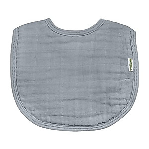 green sprouts Muslin Bibs made from Organic Cotton (5 pack)| 4 absorbent layers protect from sniffles, drips, & drools | 100% Organic cotton muslin, Adjustable snap closure, Machine washable