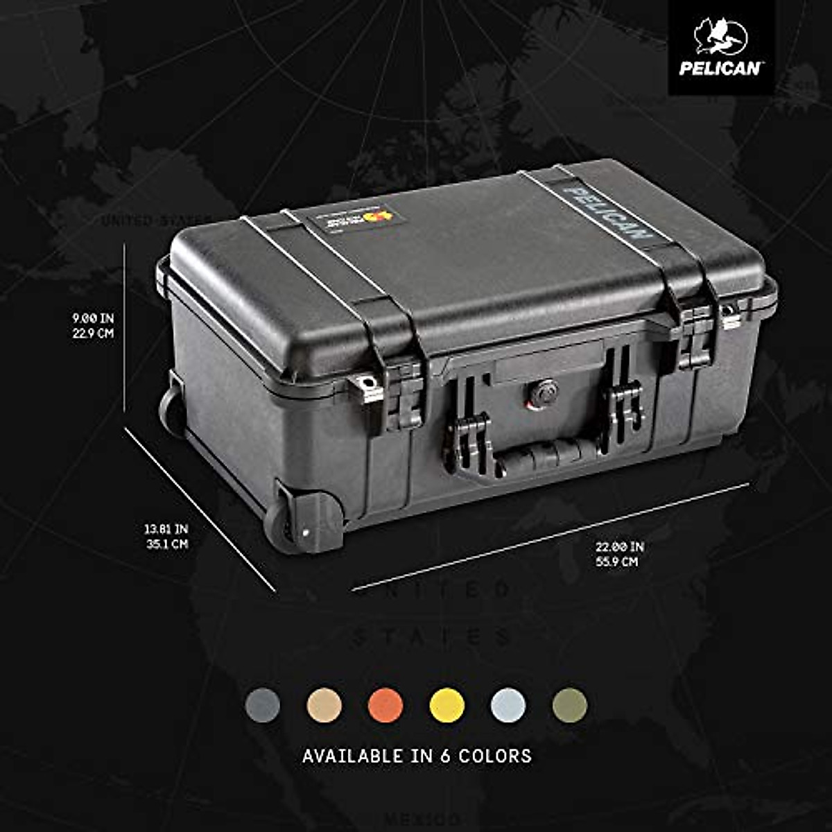 Pelican 1510 Case With Padded Dividers (Black)