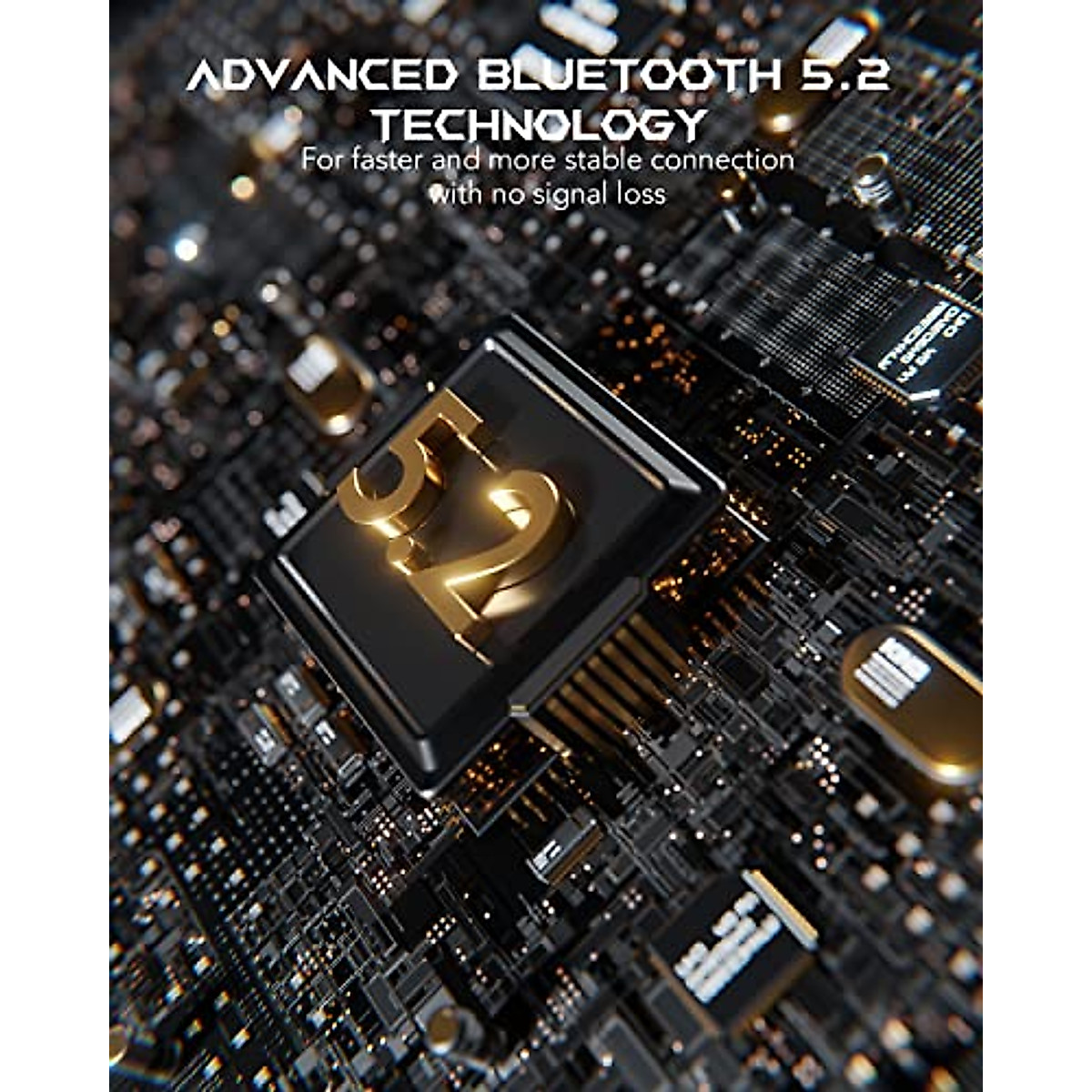 Black Shark Bluetooth Earbuds with 0.035s Ultra-Low Latency, Dual Environmental Noise Cancelling Microphones, Wireless Earbuds Gaming Earbuds with Bluetooth 5.2, IPX5 Waterproof, 26h Listening Time