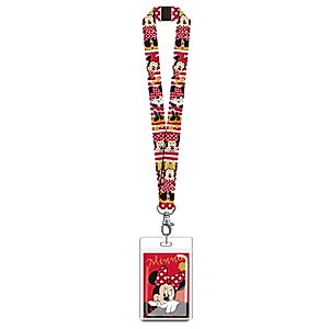 Disney 85928 Minnie Mouse Red Lanyard Novelty and Amusement Toys, Multi-Colored, 3"