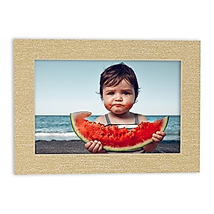 Pack of 25 Acid Free 10x15 Mats Bevel Cut for 8.5x11 Photos - Fresh Linen Canvas Precut Matboards With Backing Boards and Clear Photo Mat Bags For Pictures, Photos, Framing - 4-ply Thickness