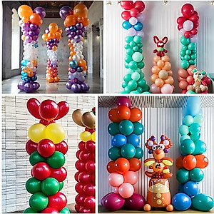 Balloon Column Stand Set of 2, 7ft Adjustable Balloon Stand kit with Base Telescopic for Floor Baby Shower Wedding Birthday Graduation Halloween Party Decorations