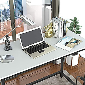 Weehom PC Laptop Notebook Study Writing Table for Home Office Workstation Simple Multifunctional Desk,White 39 inch