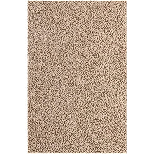Rugs.com Everyday Shag Rug  –  Taupe Shag Rug Perfect for Bedrooms,Dining Rooms,Living Rooms and More,Beige,7'x10'