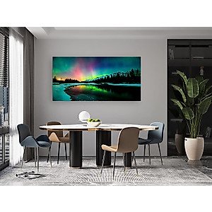 S01962 Wall Art Aurora scenery Painting on Canvas Stretched and Framed Canvas Paintings Ready to Hang for Home Decorations Wall Decor