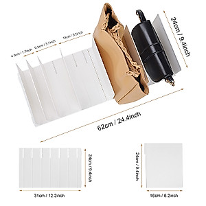 Hivexagon Purse Organizer for Closet 2 Pack Shelf Dividers Closet Bag Storage Organizer for Vertical Purse Handbag Sweater Shirts in Pantry Bedroom White