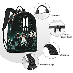 Durable 16 Inch Laptop Backpacks Fashion Daypack Black Casual Bags Outdoor Hiking Travel Bag for Men Women Boys Girls