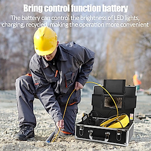 TacleeKii Sewer Camera 165FT - Connects to External Monitor, Plumbing Snake Cam with DVR, for Sewer Line, Drain, Duct, Plumbing