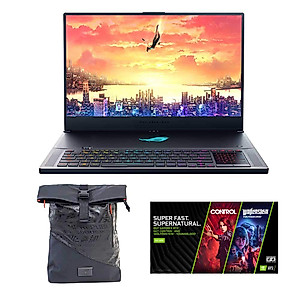 ASUS (Free 2nd Year Warranty) ROG Zephyrus S GX701 Gaming Laptop Bundle, 17.3” 144Hz Pantone Validated FHD IPS, RTX 2080, Intel Core i7-9750H, 32GB DDR4, 1TB PCIe NVMe SSD, Win10 Pro, GX701GX-XB78