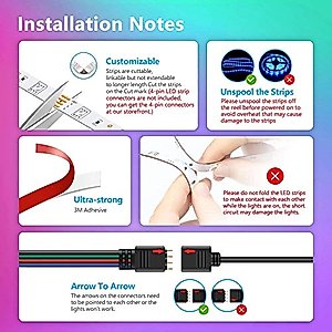 NEXillumi 25ft LED Strip Lights, APP Control Music Sync Color Changing LED Light Strip, SMD 5050 RGB LED Tape Lights with IR Remote (APP+Remote+Mic+3-Button Switch).