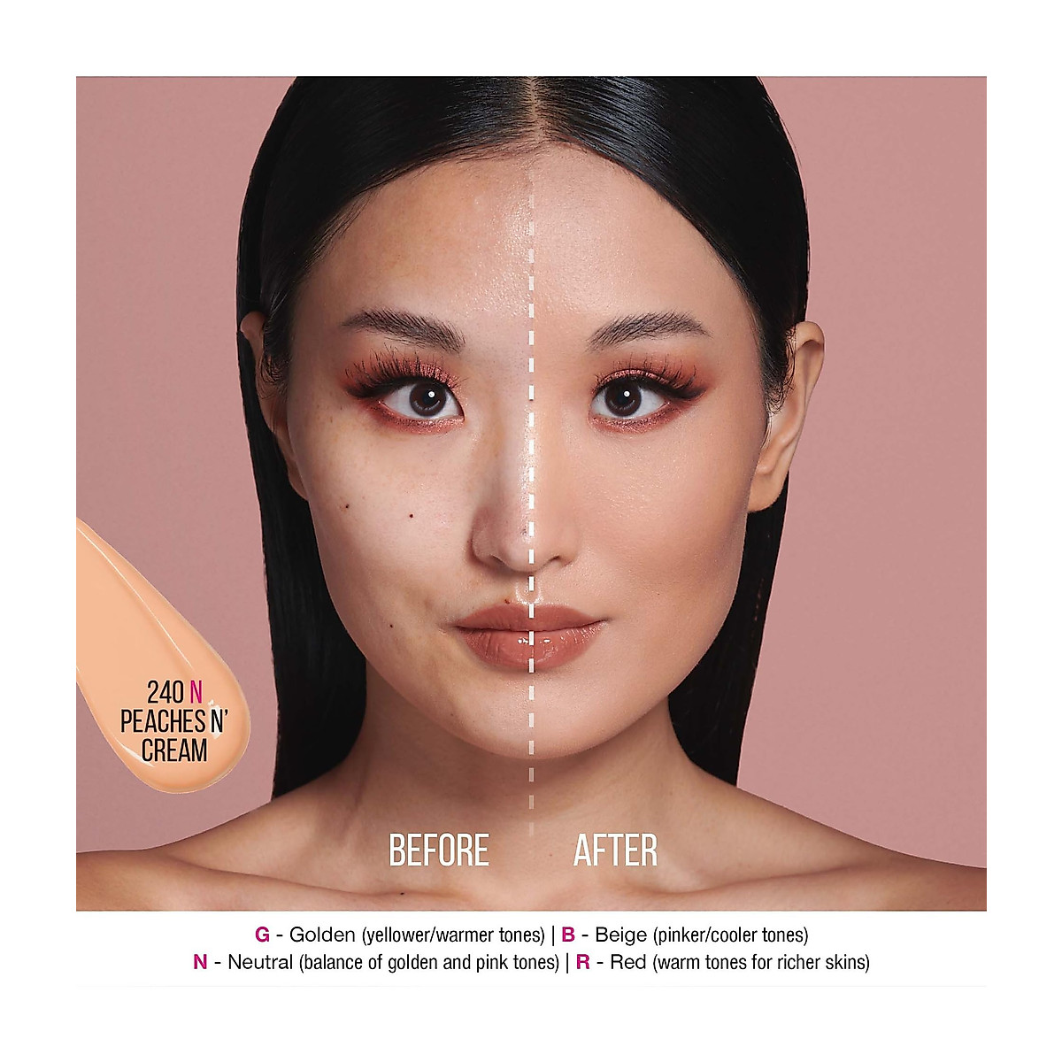 HUDA BEAUTY #FauxFilter Luminous Matte Foundation 245B Peaches N Cream