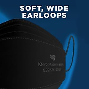 Breatheze KN95 Face Masks Made In USA FDA Registered - Disposable KN95 Mask - 3D Style, 10-pack Black