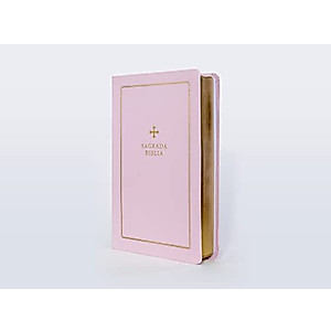 Biblia Católica, Regalos y Ceremonias, color Rosa, Cuero Reciclado (Biblia De America) (Spanish Edition)
