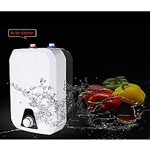 Electric Hot Water Heater, Fencia 110V 1500W 8L Electrical Hot Water Heater - Adjustable Temperature from 55℃-75℃ - Best for Kitchen, Rest Room, Household - Shipping From USA (Square)