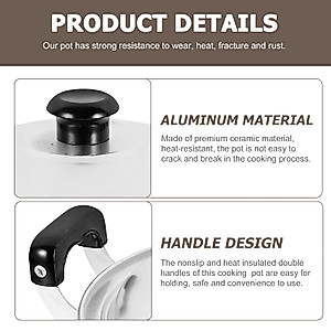 UPKOCH Vintage Aluminum Pot Stock Pot Ramen Pot ramenpot Instant Noodle Pot Kimchi Soup Pot stockpot with lid Oven Pans nonstick Soup Pot Korea Noodle Pot Kitchen Noodle Pot Cook Pot Suki