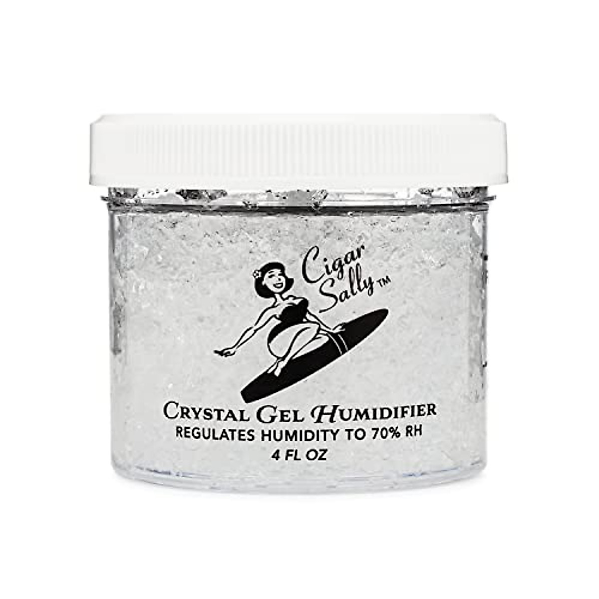 Cigar Sally Crystal Gel Humidifier for Cigar Humidors (4 oz Jar)