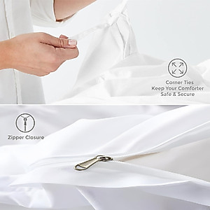 Saferay Green Pinch Pleated 3-Pieces Duvet Cover Set Eastern King Size 116x108 | 100% Organic Cotton Ultra Silky Soft with Zipper Closer & Corner Ties Durable and Fade Resistant, Pintuck (Silver)