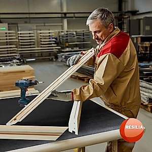 Resilia Work Bench Mat - 23.5" X 47.5", Scratch-Resistant PVC Mats - Protect Your Workbench, Table, or Tool Station from Painting, Woodworking, Crafting, Building, & More, Black