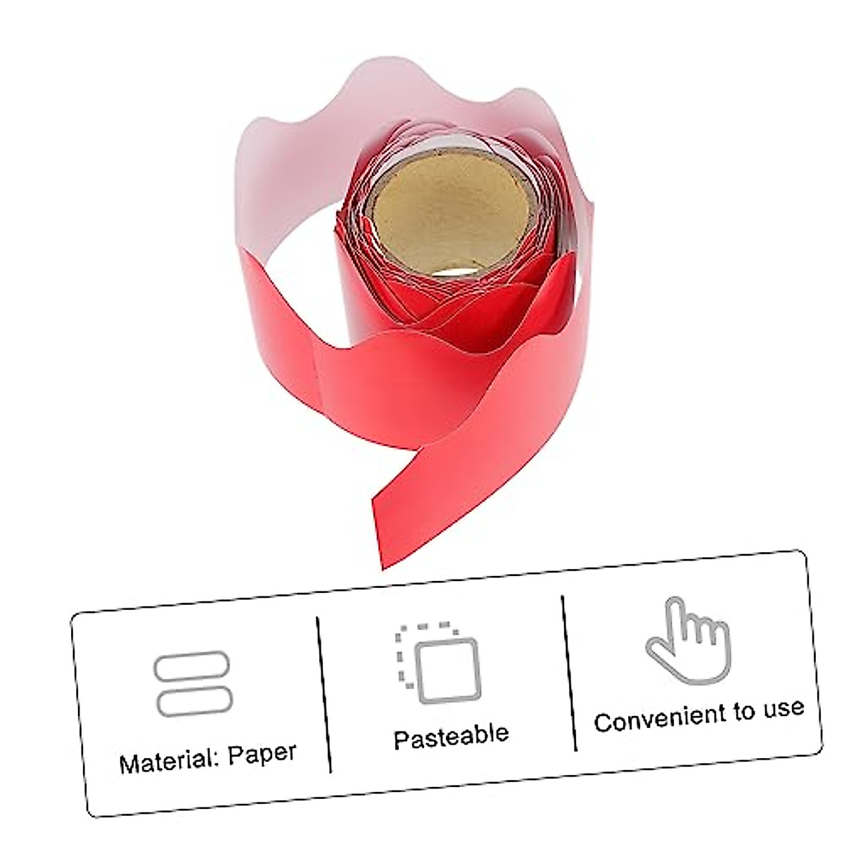 Ciieeo 2pcs Border Decorative Paper Bulletin Board Border White Bulletin Board Paper Border Trim Background Black and Self Adhesive Cork Board White Outfit Desk Paper Cut Paper jam Office