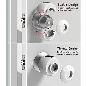 Baby Safety Door Knob Covers 4 Pack Baby Safety Door Handle Protector Child Proof Door Knobs Door Safety for Kids Universal Fit Easy Grip Lockable Design One Hand Operation for Parents No Tools Needed