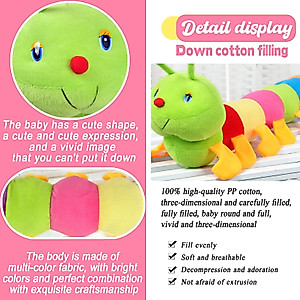 CHELEI2019 19" Caterpillar Stuffed Animal,Colorful Stuffed Caterpillar Plush Pillow for Kids