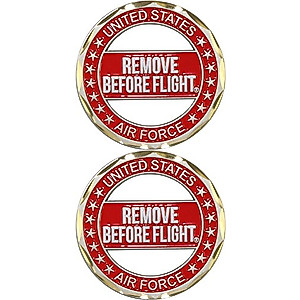 U.S. Air Force Remove Before Flight Cut-Out Challenge Coin