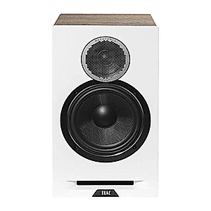 ELAC Debut Reference B6.2 Bookshelf Speakers - (Pair) White Baffle, Oak Cabinet